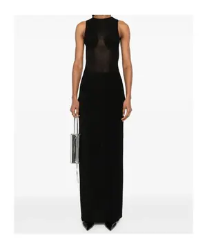 JEAN PAUL GAULTIER Sleeveless Semi-transparent Maxi Dress