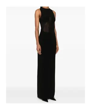 JEAN PAUL GAULTIER Sleeveless Semi-transparent Maxi Dress