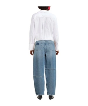 GANNI Loose-fit Boyfriend Jeans With Fringed Details
