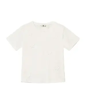 TWINSET Floral-appliqué T-shirt - White