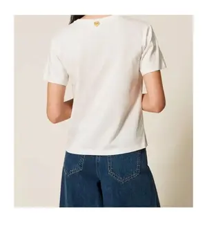 TWINSET Floral-appliqué T-shirt