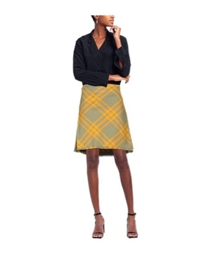 Burberry Mini Skirt With Plaid Pattern And Fringes