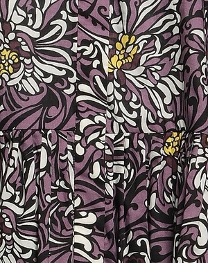 Max Mara Floral Print Shirt Dress - Black