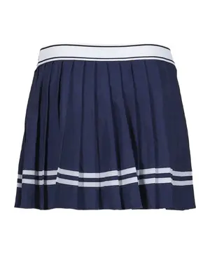 SPORTY  RICH Sporty & Rich Pleated Striped Skirt