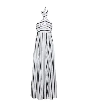 Brunello Cucinelli Striped Slip Dress