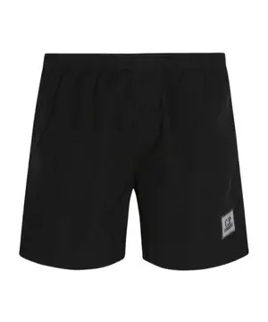 C.P. COMPANY Elasticated Waistband Swim Shorts - Black