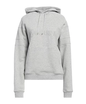 Saint Laurent Hooded Track Jackets - Light Gray