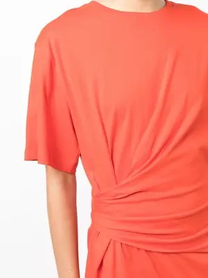 FRAME Short-sleeve Ruched Detail Minidress