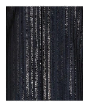 Saint Laurent Striped Metallic Long-sleeve Shirt With Bow Detail