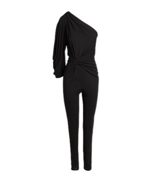 Saint Laurent One-shoulder Crepe Jumpsuit