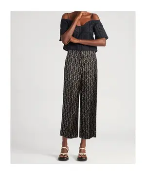 Max Mara Two-tone Loose Long Pants