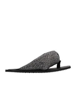 Attico Indie Max Flat Sandals - Black