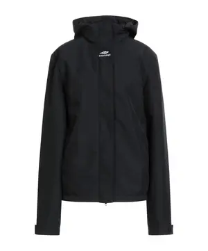 Balenciaga Minimalist Hooded Jacket - Black