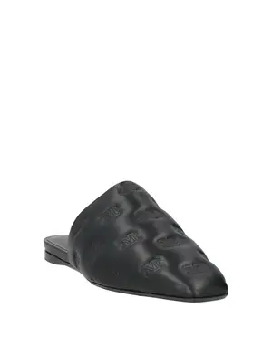 Max Mara Embossed Leather Mules