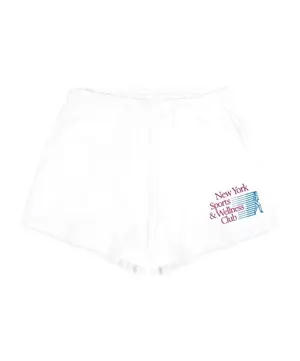 SPORTY  RICH Sporty & Rich Motion Disco Shorts - White