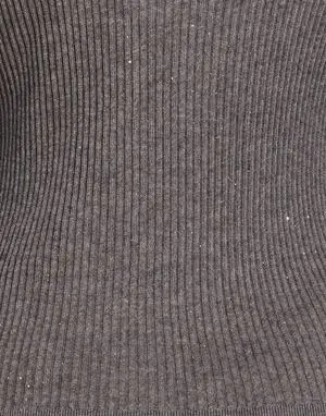 Max Mara Long-sleeved Knitted Sweater With Sequins - Grey
