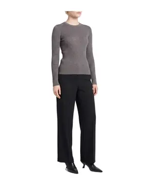 Max Mara Long-sleeved Knitted Sweater With Sequins - Grey