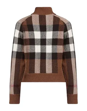 Burberry Checked Zip-up Cardigan