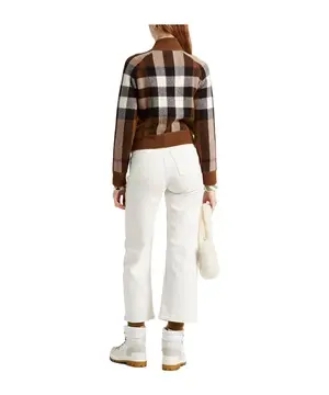 Burberry Checked Zip-up Cardigan