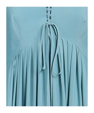 Max Mara Long Sleeve V-neck Maxi Dress