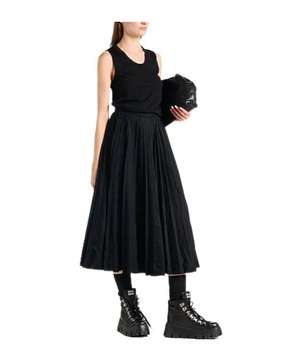 Balenciaga Wool Pleated Midi Skirt