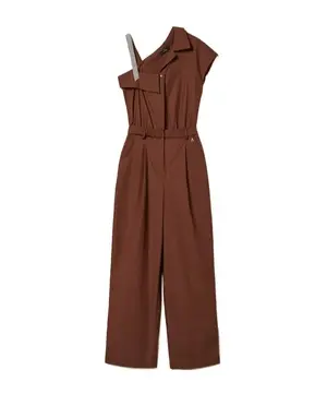 TWINSET One-shoulder Jumpsuit With Jeweled Strap - Red