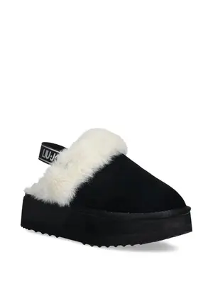 Liu Jo Platform Mules With Logo Strap