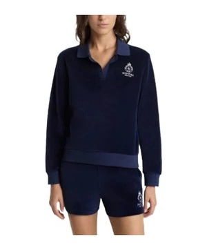 SPORTY  RICH Sporty & Rich Collared Embroidered Sweater
