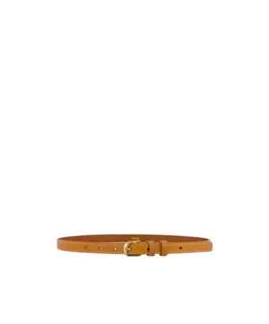 FRAME Twist-buckle Leather Belt - Brown