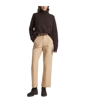 SPORTY  RICH Sporty & Rich Wide-leg Trousers With Back Logo Patch