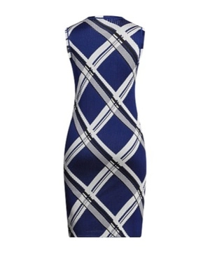Burberry Checked Knitted Sleeveless Crewneck Dress