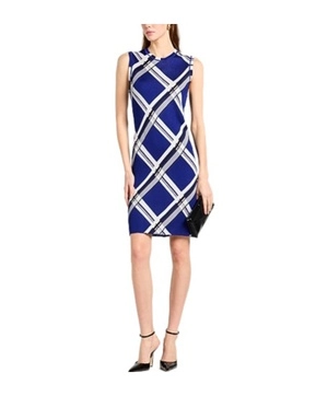 Burberry Checked Knitted Sleeveless Crewneck Dress