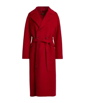 Max Mara Double Breasted Pea Coat - Red