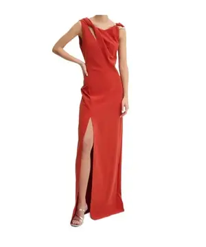 Stine Goya Cut-out Ring Detail Maxi Dress - Red