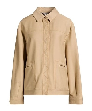Max Mara Solid Long Sleeve Gabardine Jacket