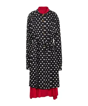 Balenciaga Polka Dot Shirt Dress - Black