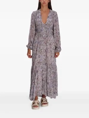 Isabel Marant Étoile Briane Printed Long-sleeve Maxi Dress
