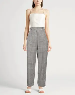 Max Mara Plaid Straight-leg Trousers In Cool Wool