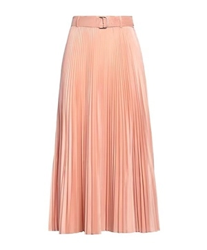 Max Mara Solid Pleated Skirt - Pink