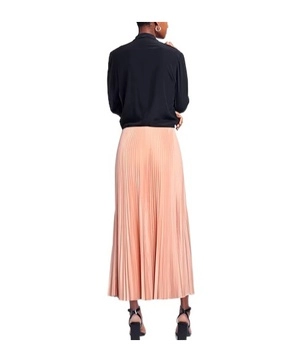 Max Mara Solid Pleated Skirt