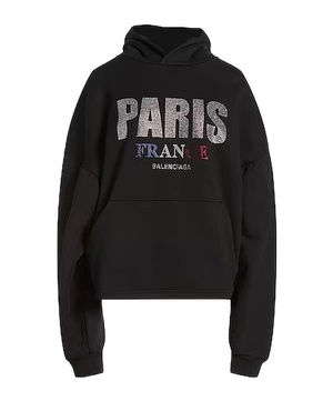 Balenciaga Solid Colour Hooded Sweatshirt