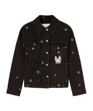 GANNI Daisy Duck Denim Oversized Jacket