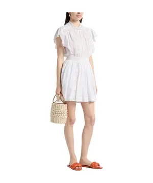Isabel Marant Étoile Short Sleeve Lace Trim Dress