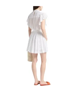 Isabel Marant Étoile Short Sleeve Lace Trim Dress