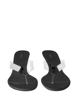 Coperni Wedge Thong Sandals With Transparent Straps - Black