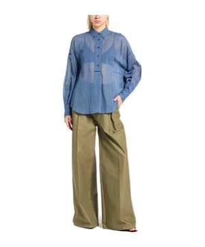 Brunello Cucinelli Solid-colored Organza Top