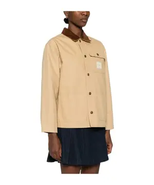 SPORTY  RICH Gaia Corduroy-collar Jacket