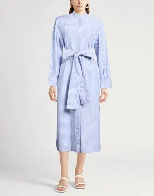 Max Mara Striped Belted Shirt Dress