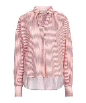 Brunello Cucinelli Metallic Striped Bow Shirt