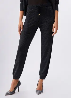Liu Jo Knitted Trousers With Lurex Inserts